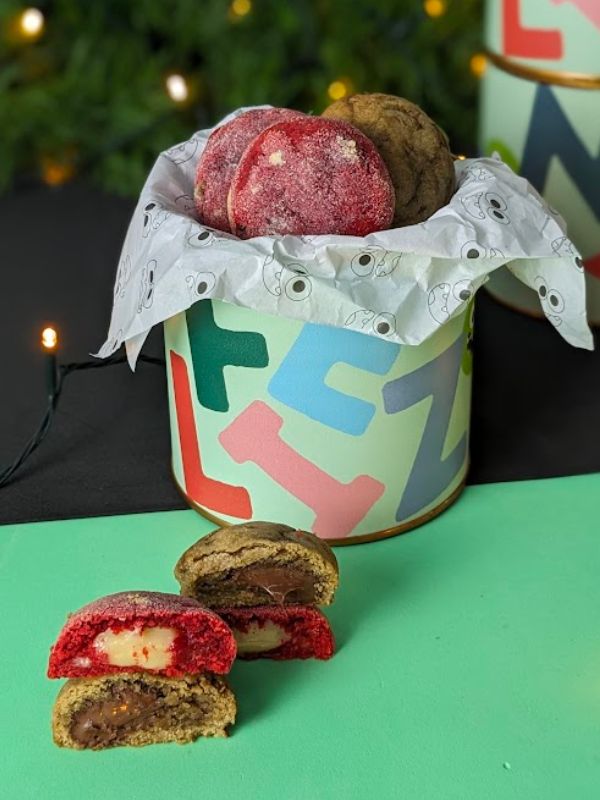 Latinha Mini Cookies - Red Velvet e Nutella - wookies | cookies fofinhos